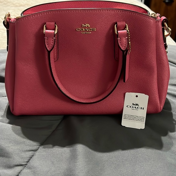 Coach | Bags | Coach F28977 Mini Sage Carryall Crossbody Pink Ruby ...